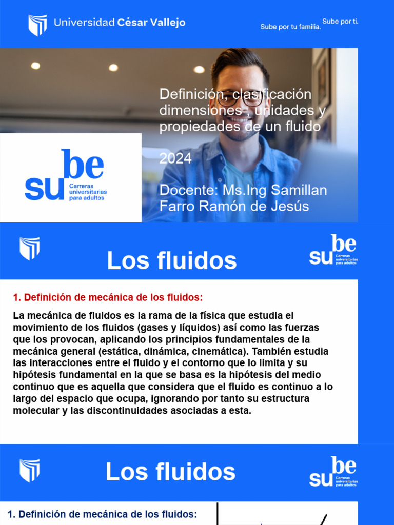 Sesion 1 Diapositivas Fluidos | Descargar gratis PDF | Viscosidad | Fluido
