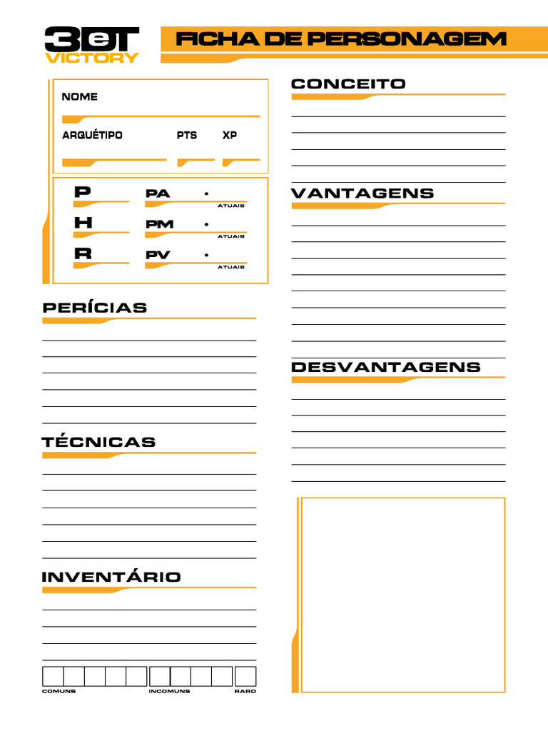 3DeT Victory v3.2 Ficha LUCIANO Fanmade | PDF