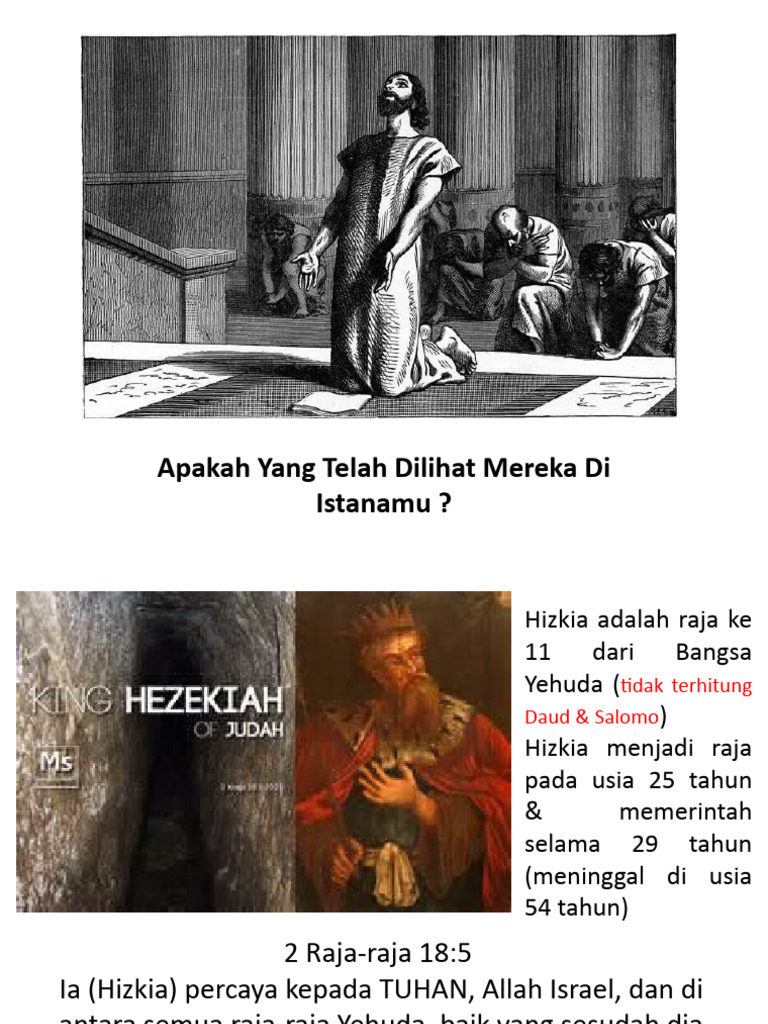Apa Yang Mereka Lihat Di Rumahmu - Raja Hizkia - Raja Paling Agung Di ...