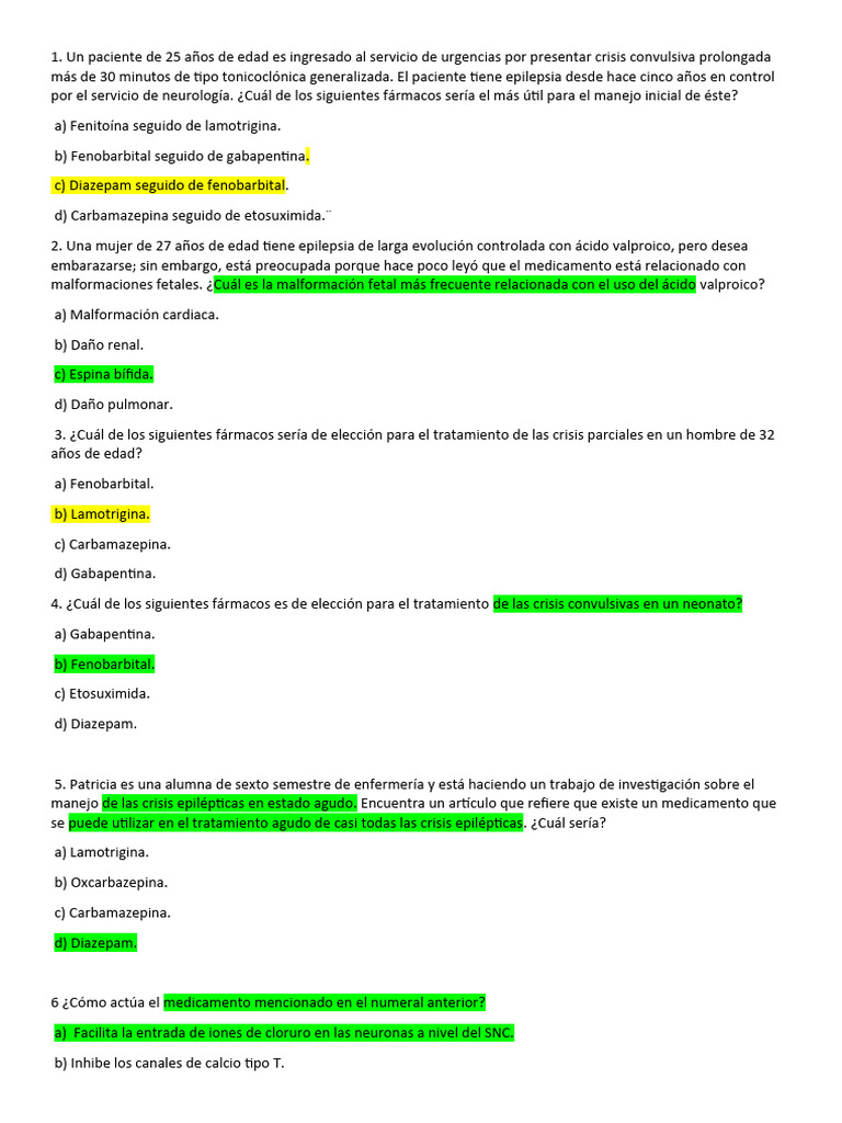 Pre Exsa Men | PDF | Enfermedad de Parkinson | Epilepsia