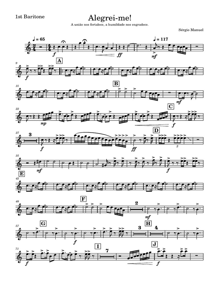 Alegrei Me 1st Baritone | PDF