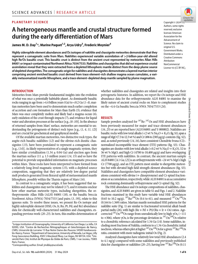 A heterogeneous mantle and crustal structure formed during the early ...
