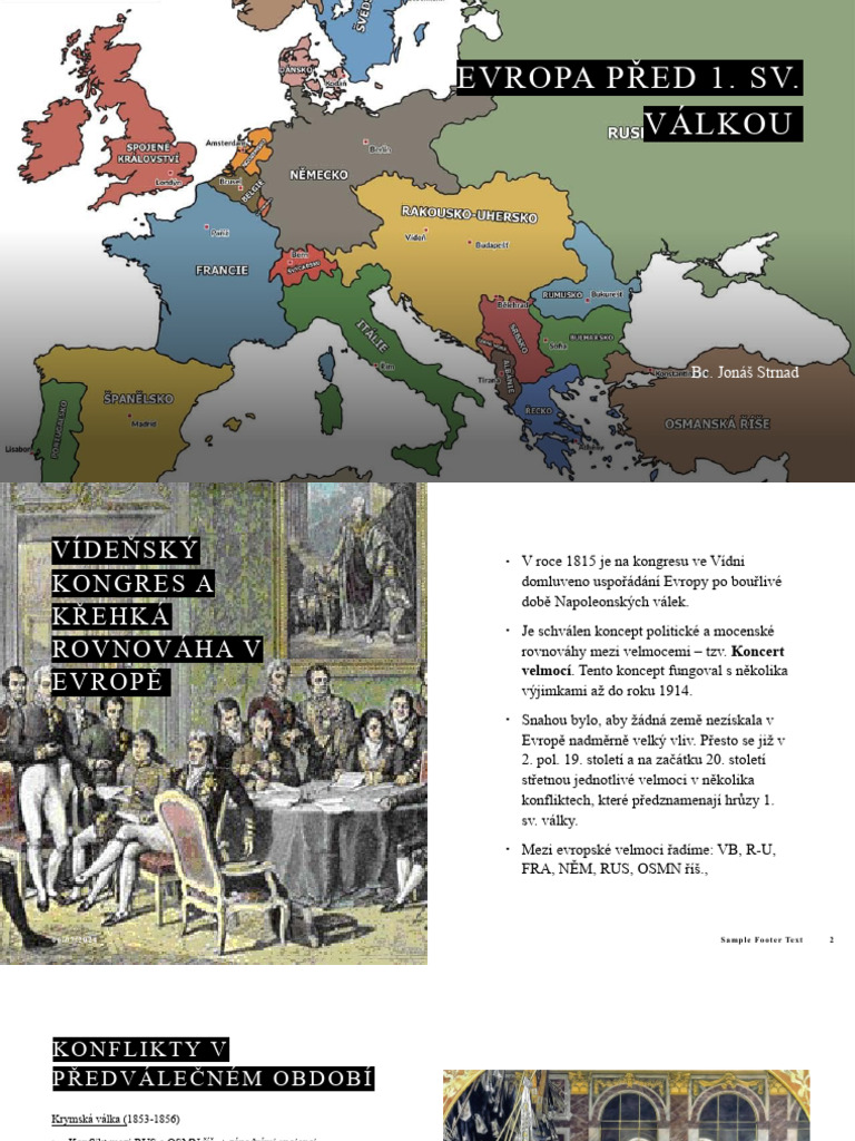 Evropa Před 1. Sv. Válkou | PDF