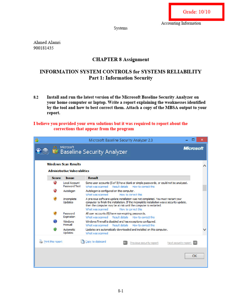 Chapter 8 Assignment - Ahmedalamri | PDF | Security | Computer Security