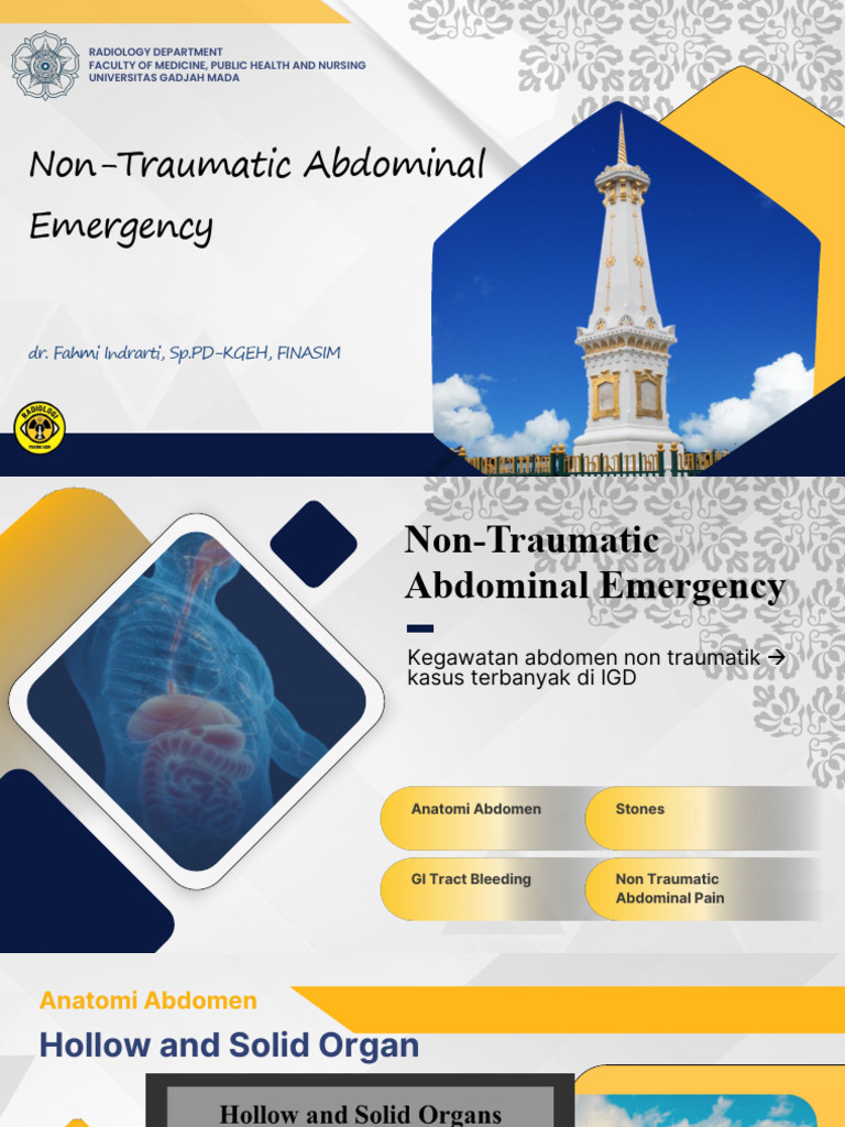 Dr. Fahmi - Non Traumatic Abdomen Emergency | PDF