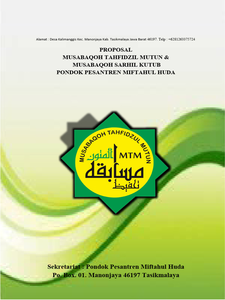 Proposal Permohonan Bantuan MTM 2023 | PDF