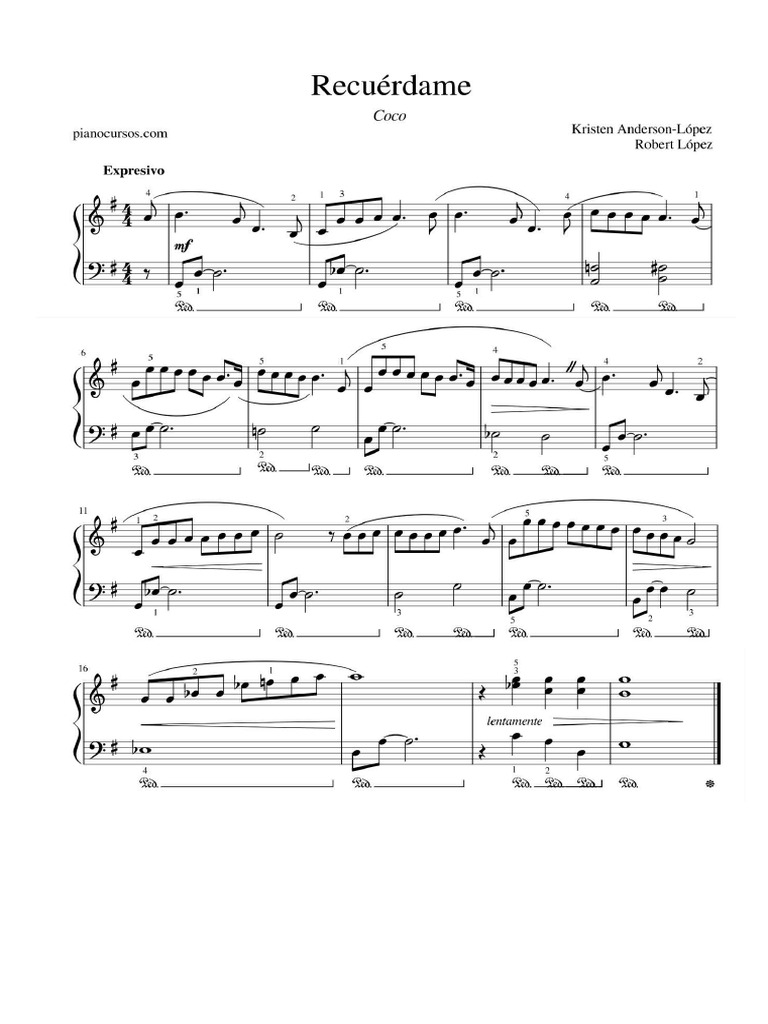 Recuerdame - Coco | PDF