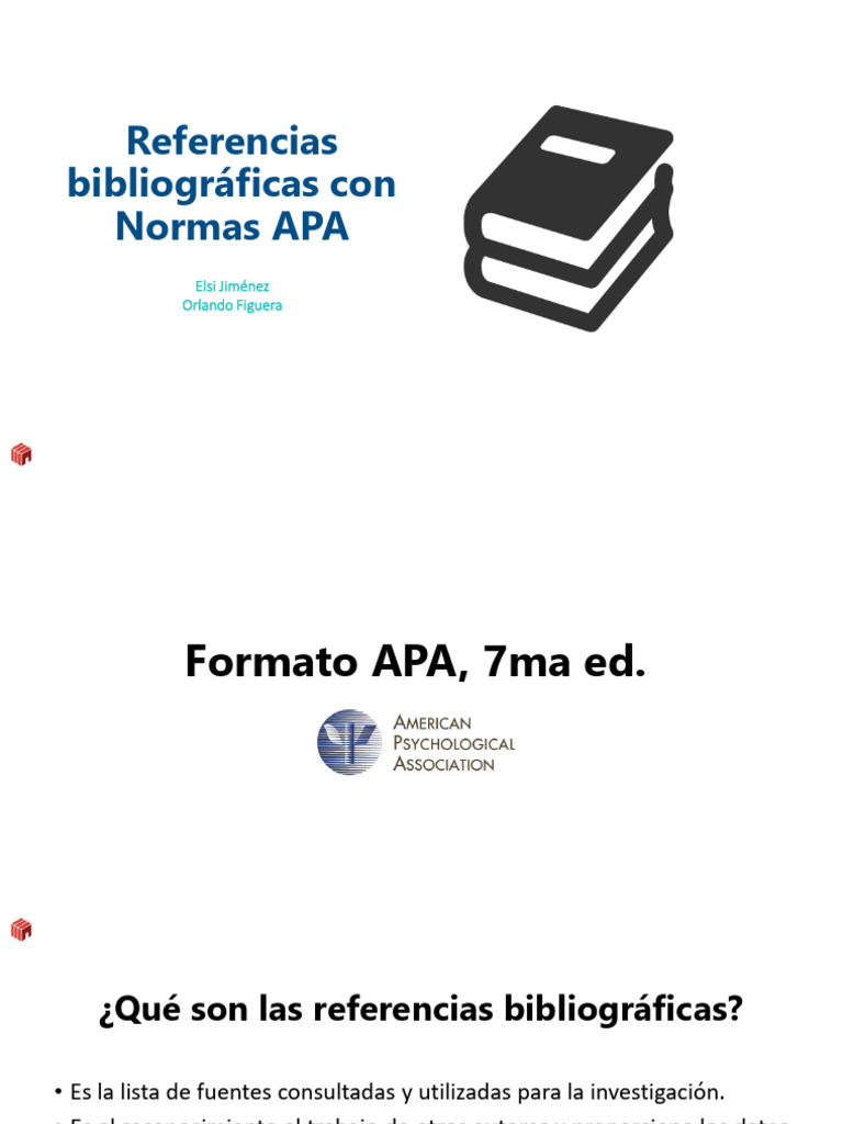 Referencias en Normas APA 7ed. | PDF | Estilo apa | Referencia