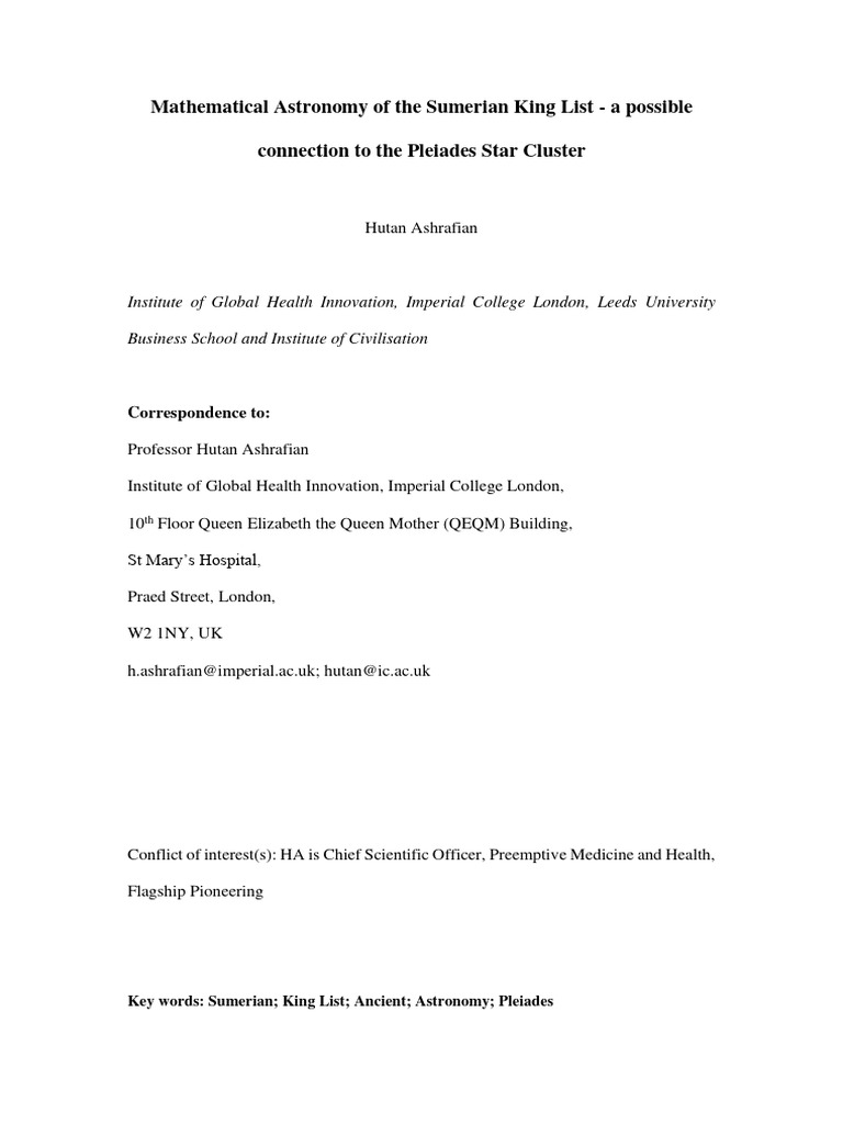 Ashrafian 2023 Kinglist | PDF | Stars | Astronomy