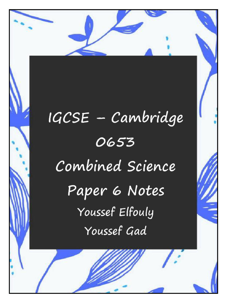 Combined Science P6 | Download Free PDF | Precipitation (Chemistry) | Solubility