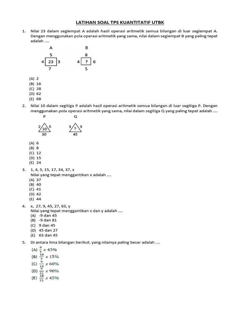 Latihan Soal PK Utbk | PDF