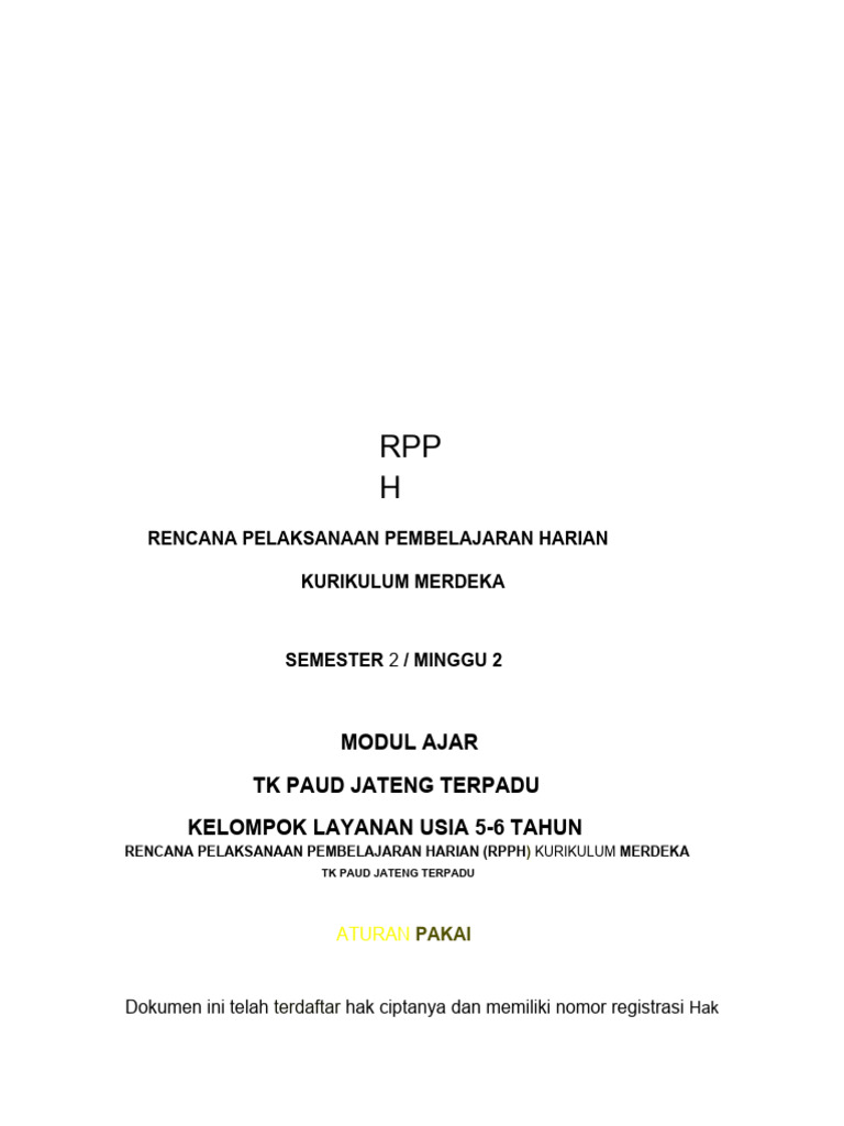 RPPH TK-B: Awan dan Cuaca | PDF
