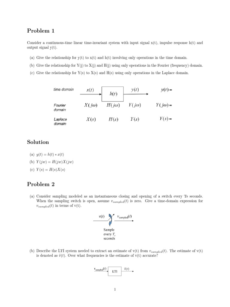 Digital Signal Processing Mock FinaL Solution | PDF | Telecommunications | Electrical Engineering