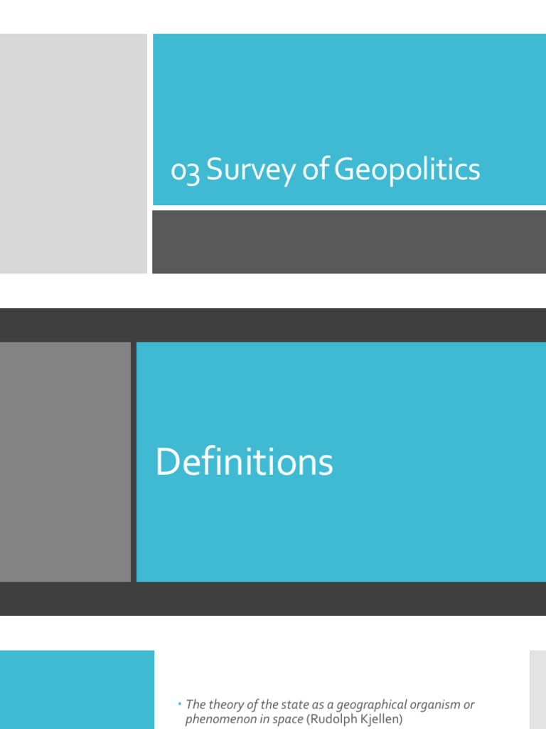 03 Survey of Geopolitics | PDF | Geopolitics | Eurasia