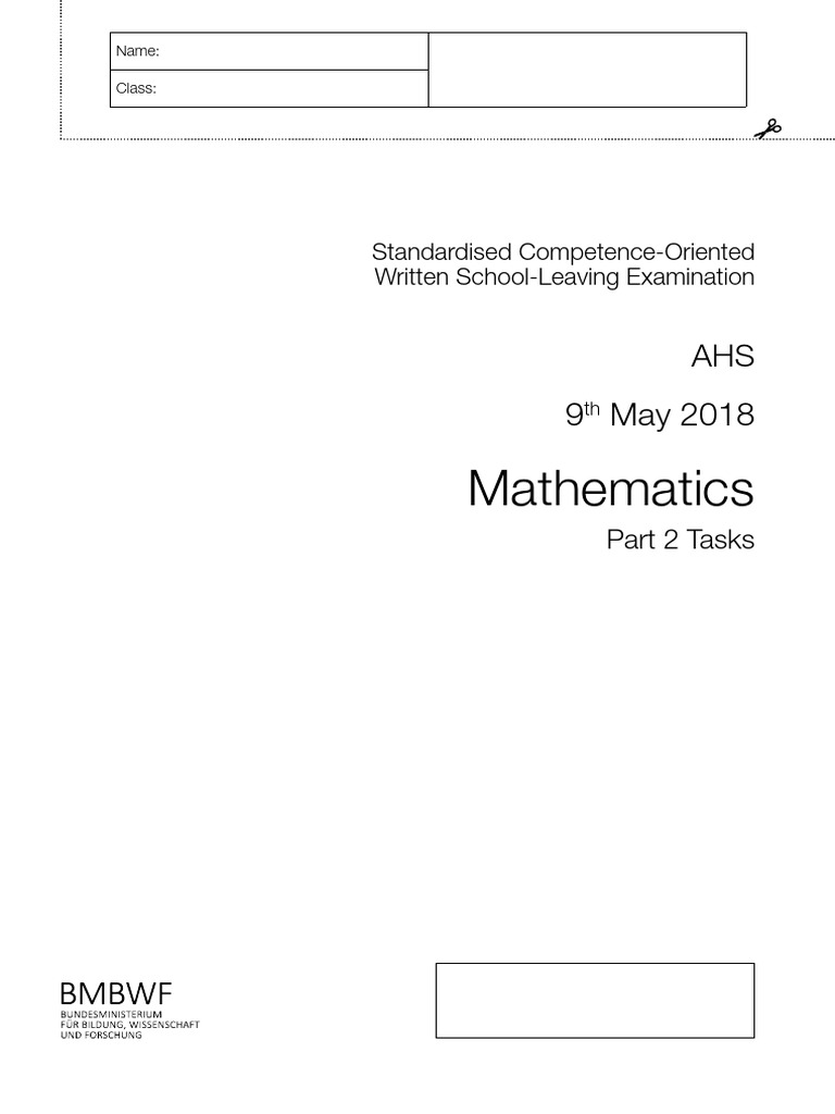 KL18 PT1 Ahs Mat T2 en Au | PDF | Function (Mathematics) | Equations
