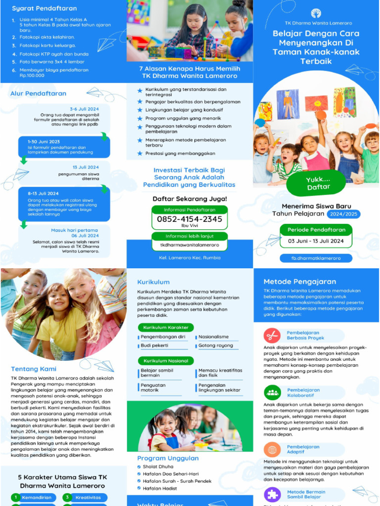 Brosur PPDB TK DWL 2024 | PDF