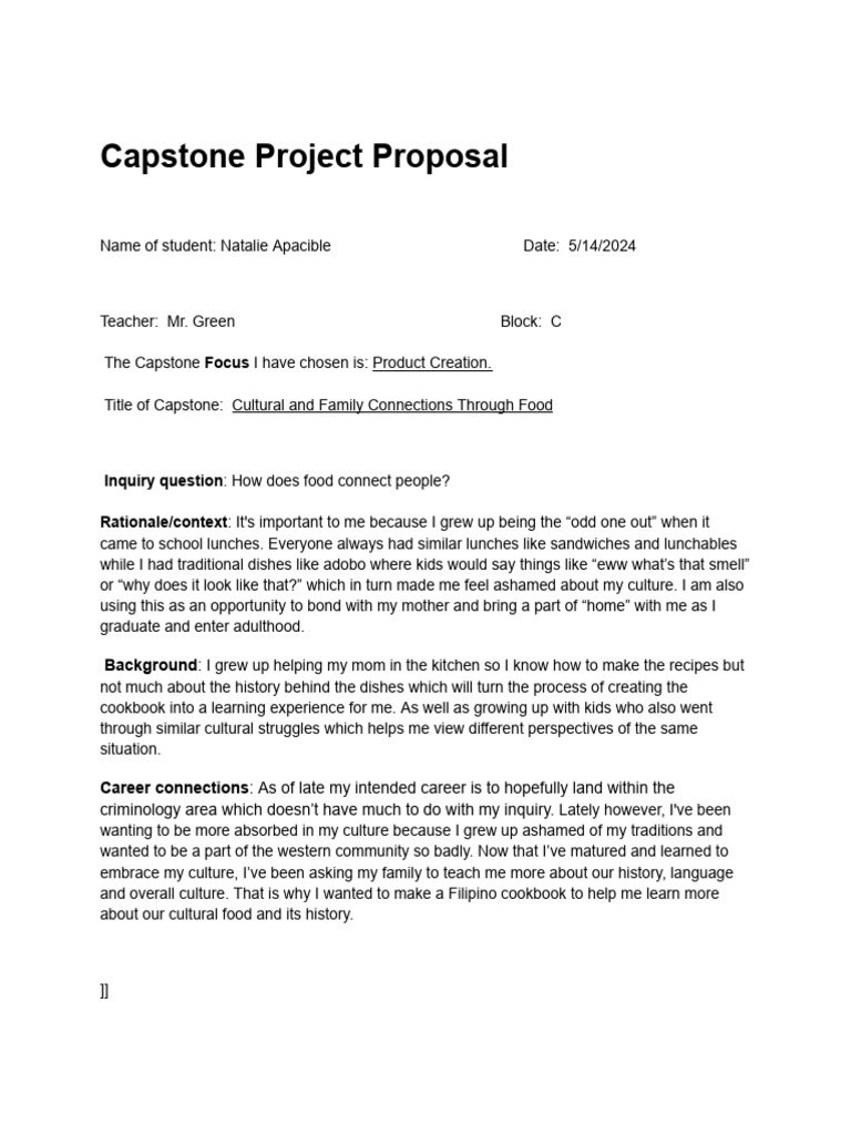 capstone project proposal draft | Download Free PDF | Cookbooks