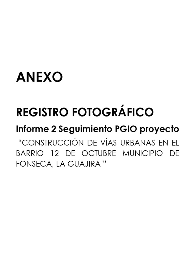 Anexo Fotográfico | PDF