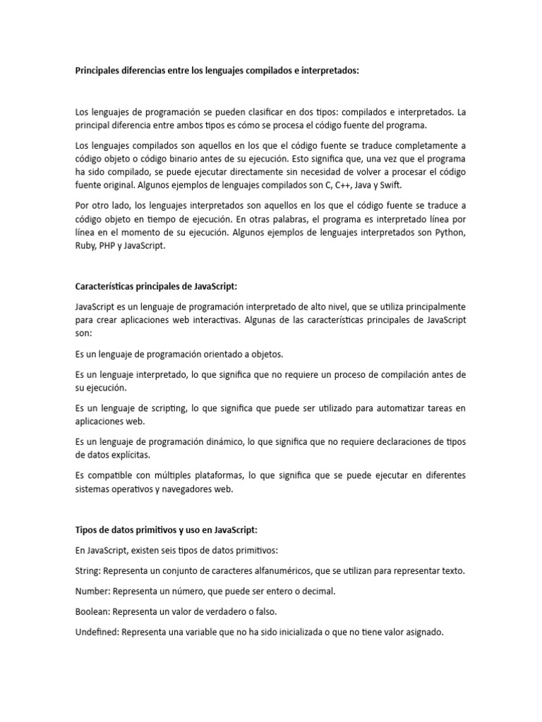 Conceptos Básicos de Javascript | PDF | Lenguaje de programación | Programación