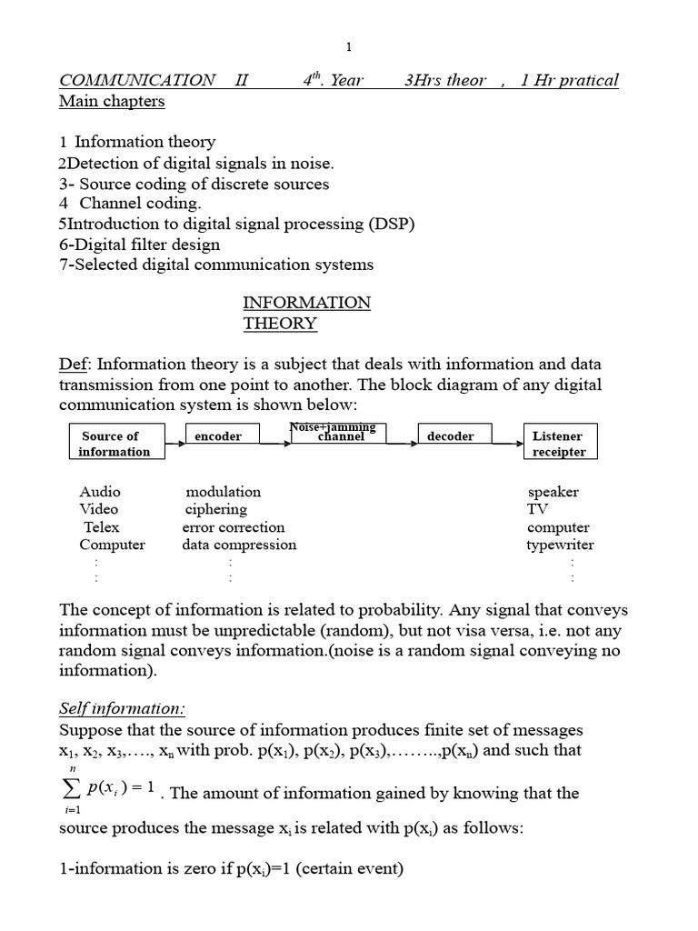 Information Theory | PDF | Information | Data Compression