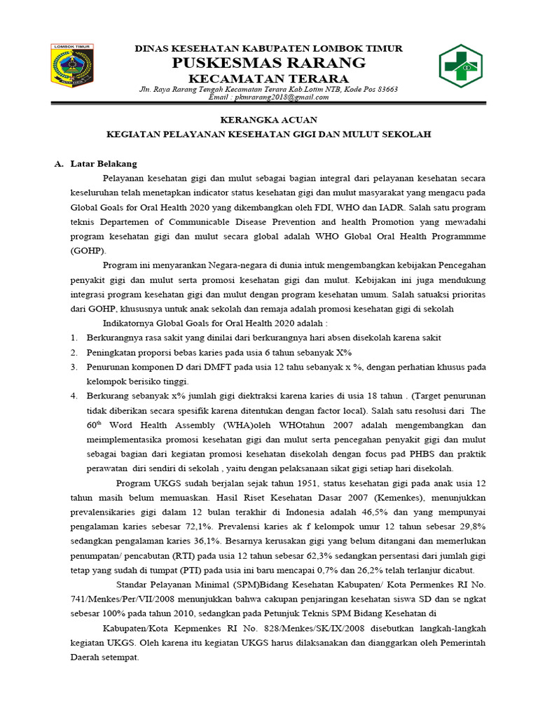 Kak Kesehatan Gigi Dan Mulut | PDF