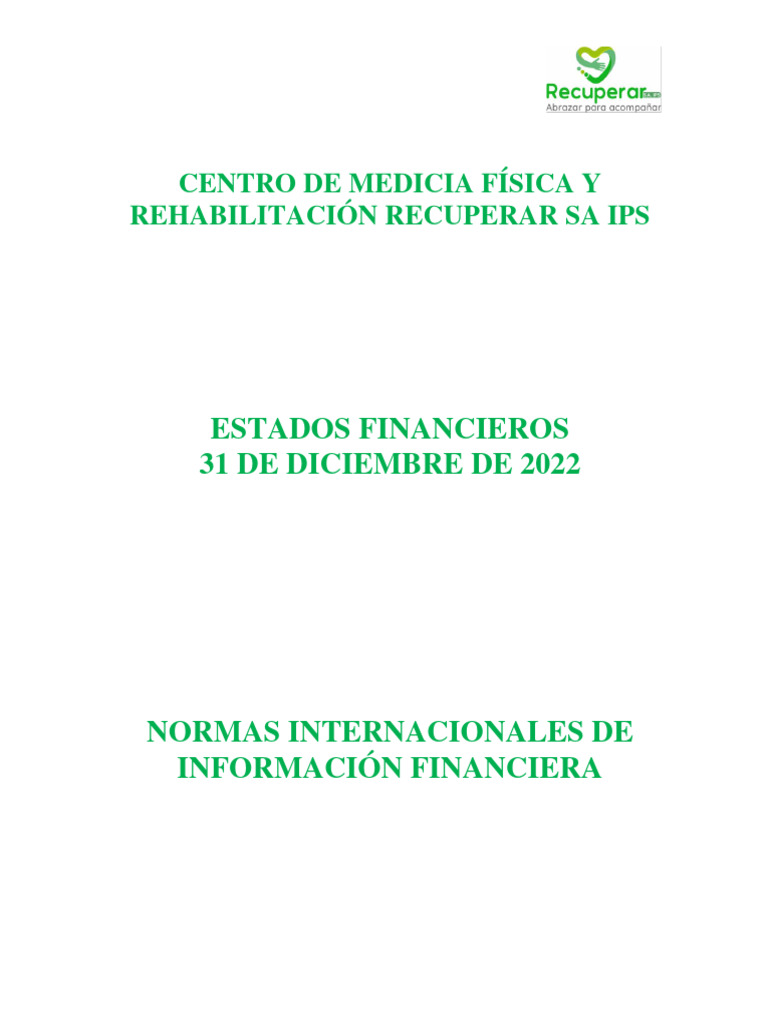 Eeff 2022 | PDF | normas internacionales de INFORMACION FINANCIERA | Depreciación
