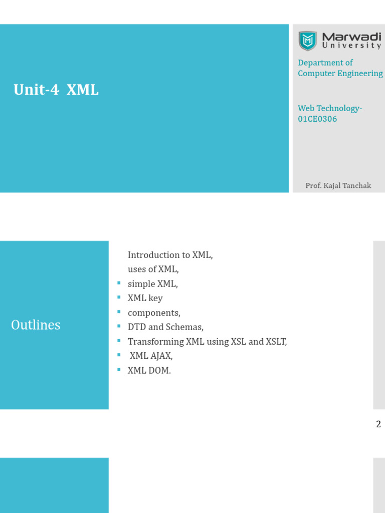 UNIT4pptx 2023 10 27 08 58 28 | PDF | Xslt | Xml Schema