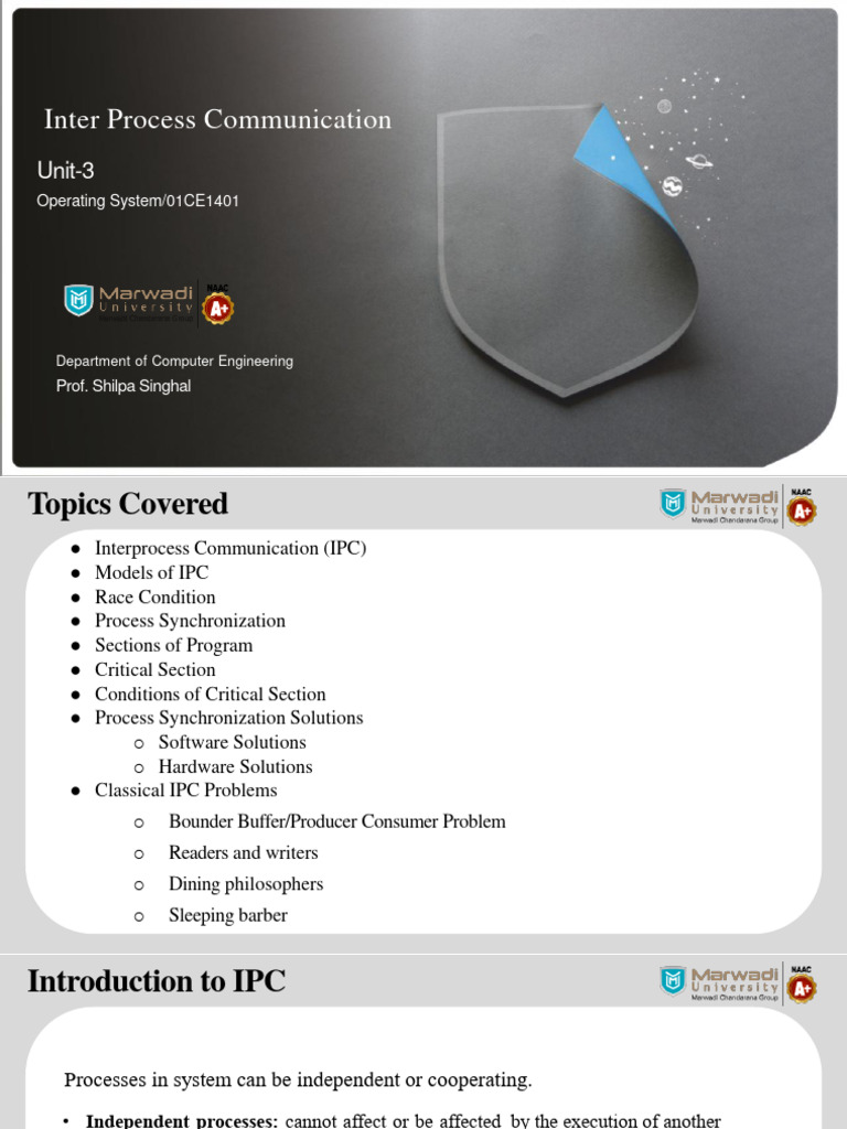 Unit3 IPC SSPDF 2024 02 20 10 42 29 | PDF | Process (Computing) | Concurrent Computing