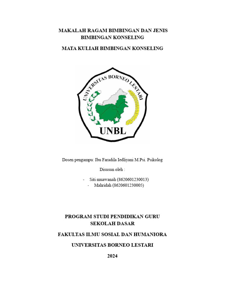 Makalah Bimbingan Konseling | PDF