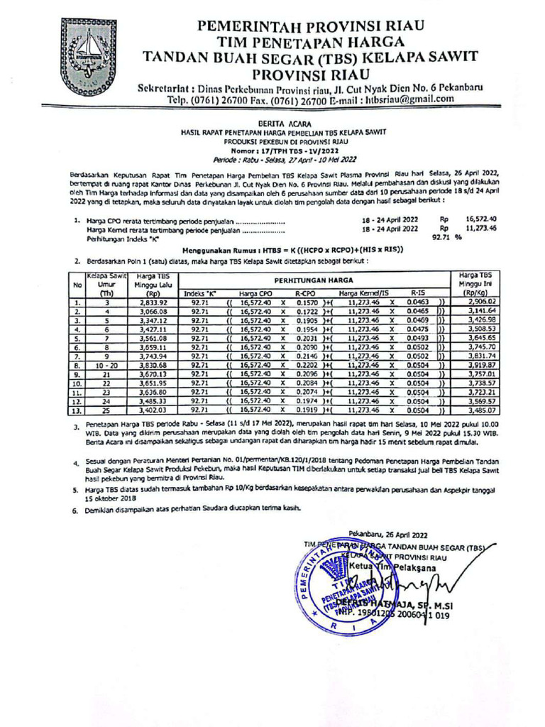 Berita Acara Ke 17 - 2022 | PDF