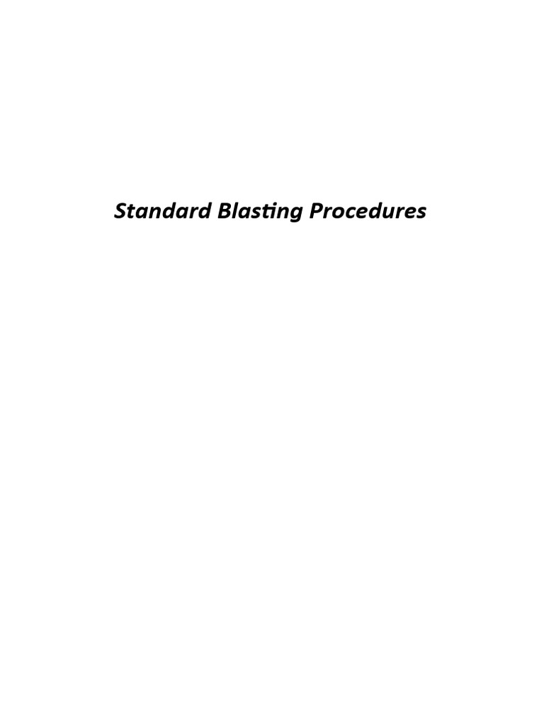 Standard Blasting Procedures | Download Free PDF | Personal Protective ...