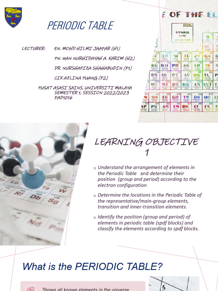 Lecture Note (Periodic Table) - 220905 - 120219 | PDF | Ion | Chemical Bond