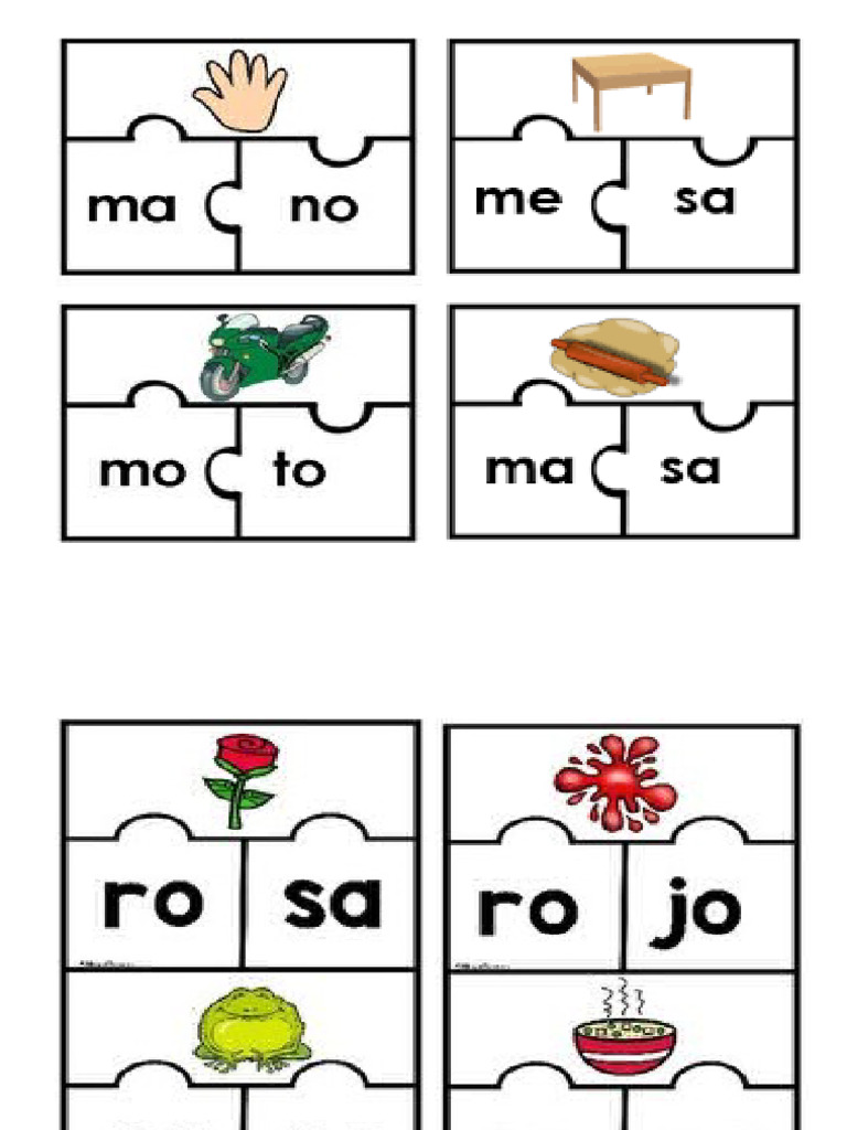 Rompecabezas Silabas Simples | PDF
