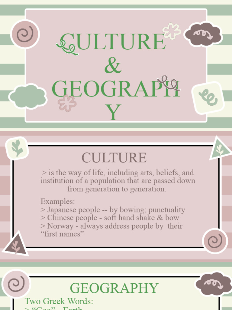 Culture & Geography (Slides 1-25) | PDF | Geography | Institution