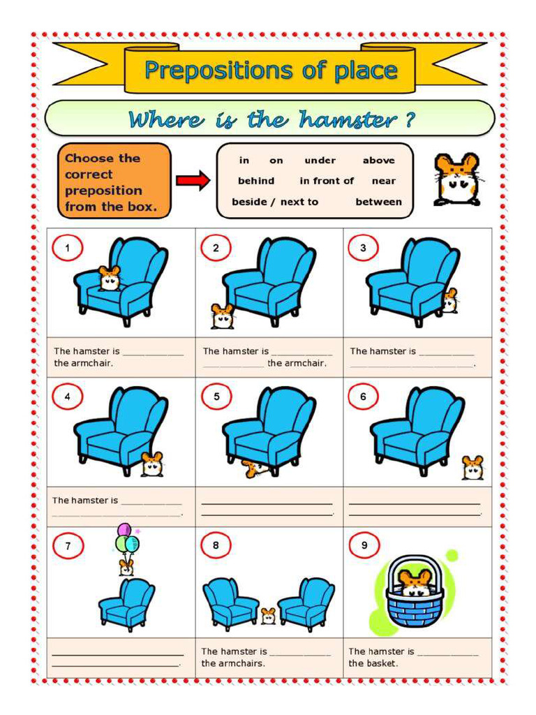 2º A e B - Prepositions of Place | PDF