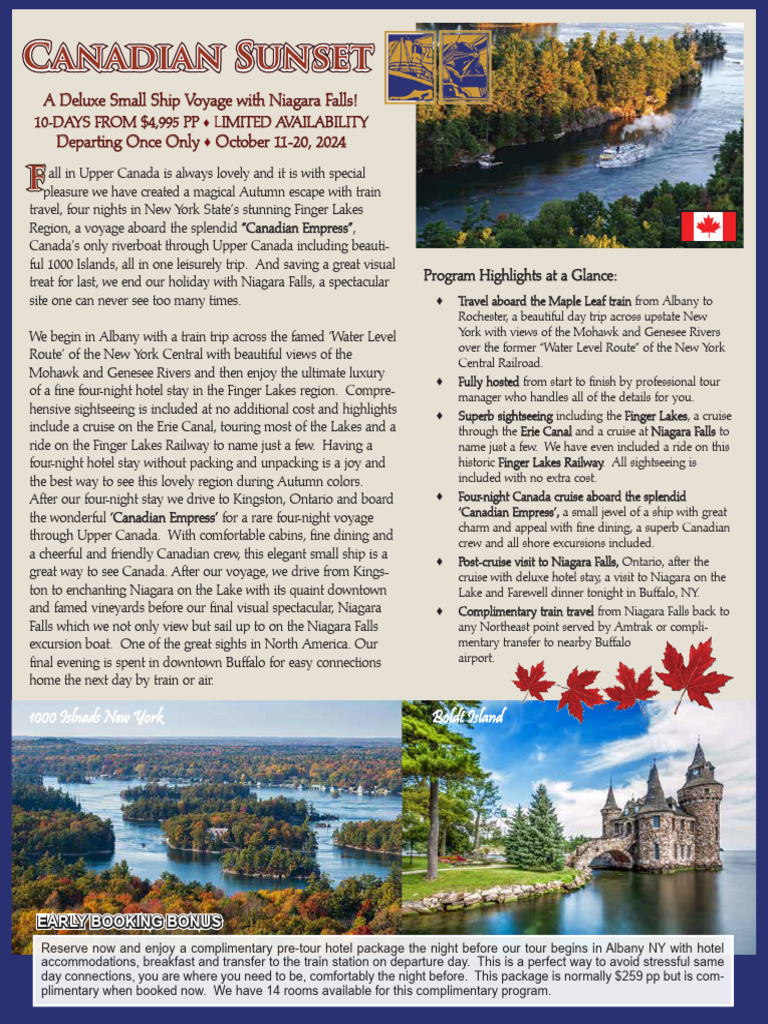 2024 Canadian Sunset | PDF | New York Central Railroad | Erie Canal