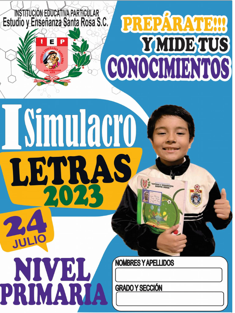Cuadernillo Simulacro Primaria Letras Completo 2023 | PDF | Francisco Pizarro