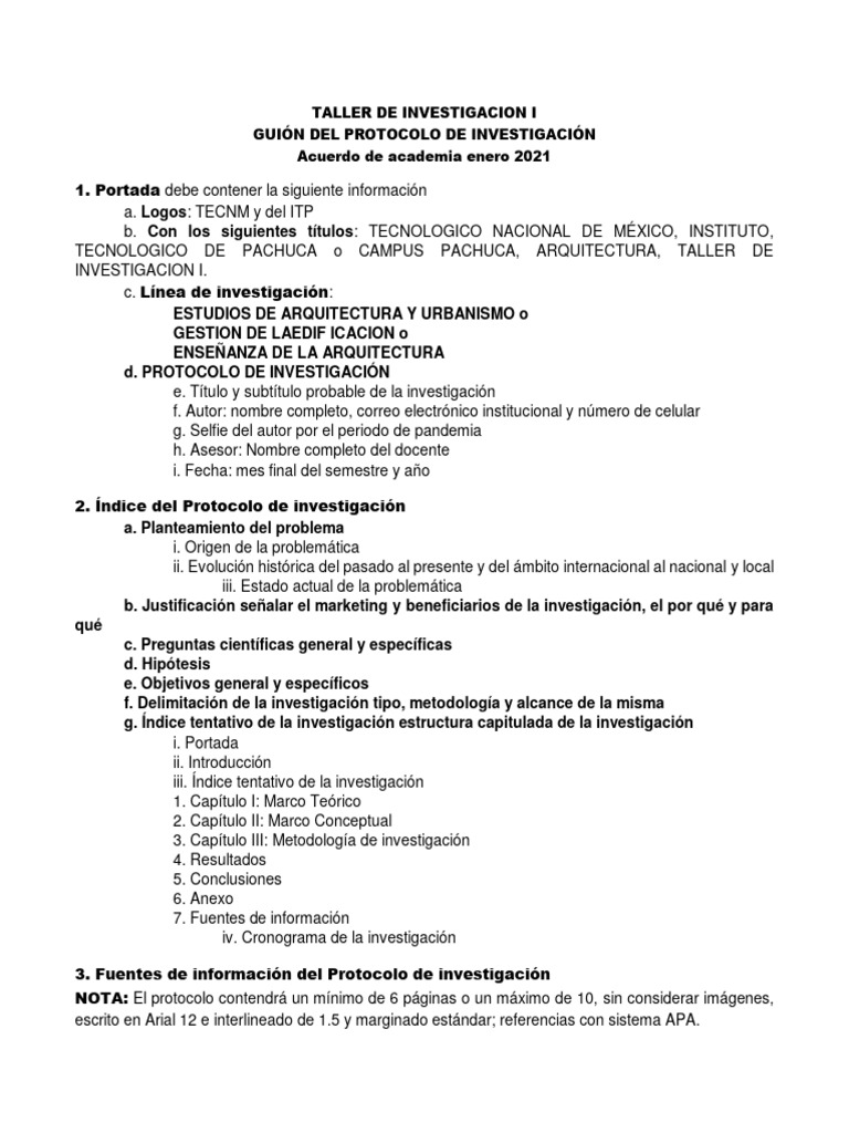 Guia Protocolo de Investigacion | PDF | Metodología | Science