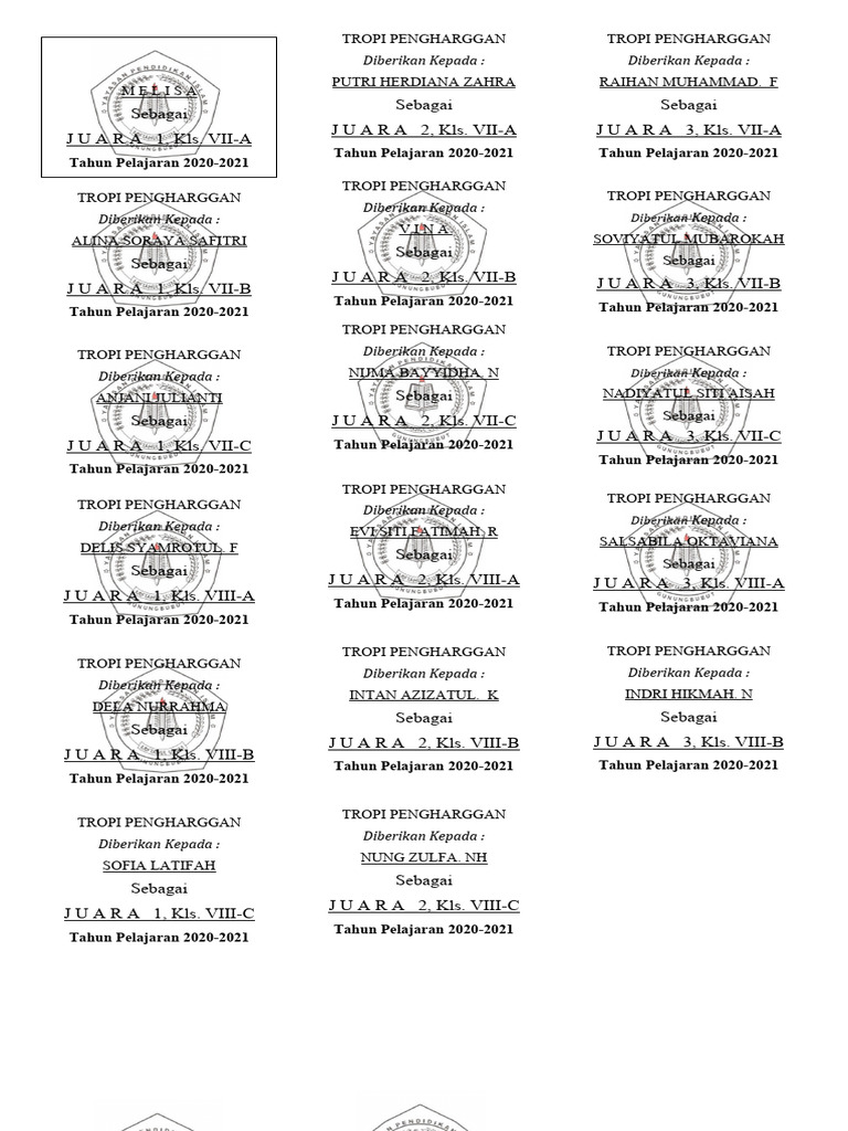 Bacaan Kango Piala | PDF | Kajian Bahasa Asing