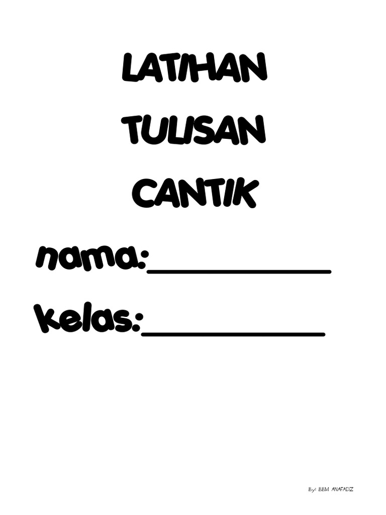 Latihan Tulisan Cantik 2 | PDF