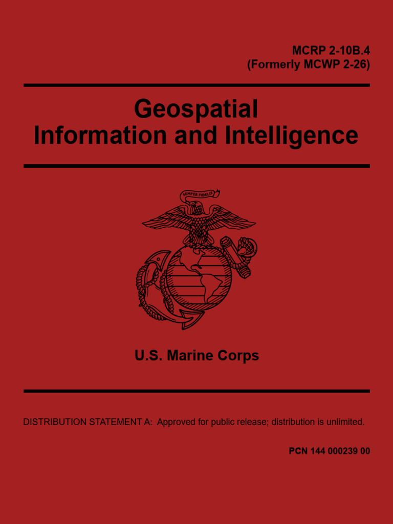 MCRP 2-10B.4 GN | PDF | Intelligence Assessment | Geographic Data And ...