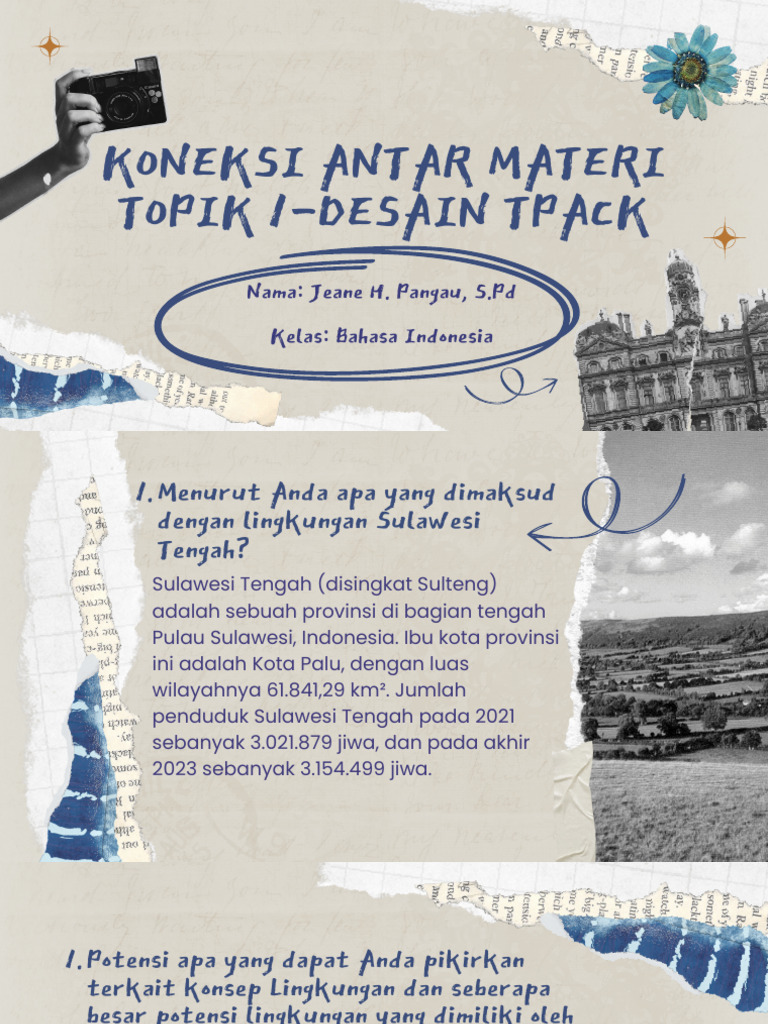 Koneksi Antar Materi Topik 1 Desain TPACK | PDF