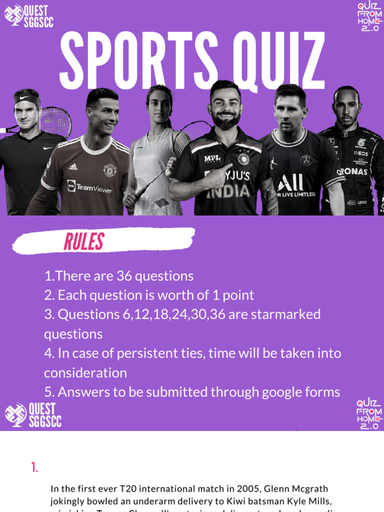 Sports Quiz Answers | PDF