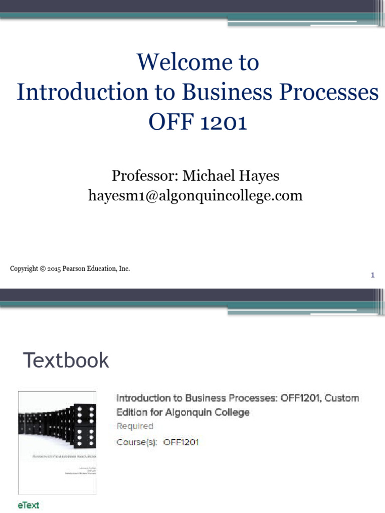 OFF1201 - Chapter 1 Slides | PDF | Information | Business Process