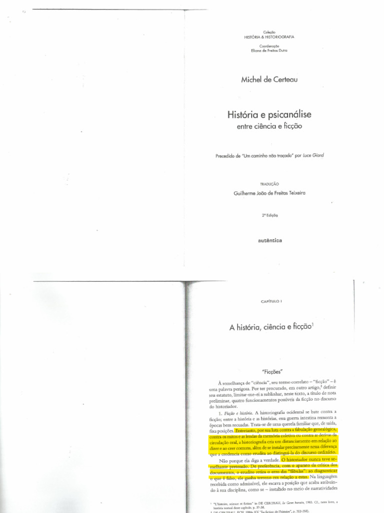 CERTEAU, Michel de - A História, Ciência e Ficção | PDF