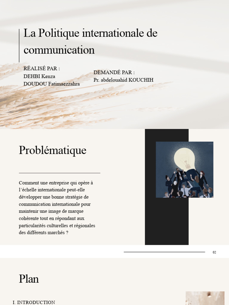 Politique de Communication Internationale | PDF | Marque | la communication