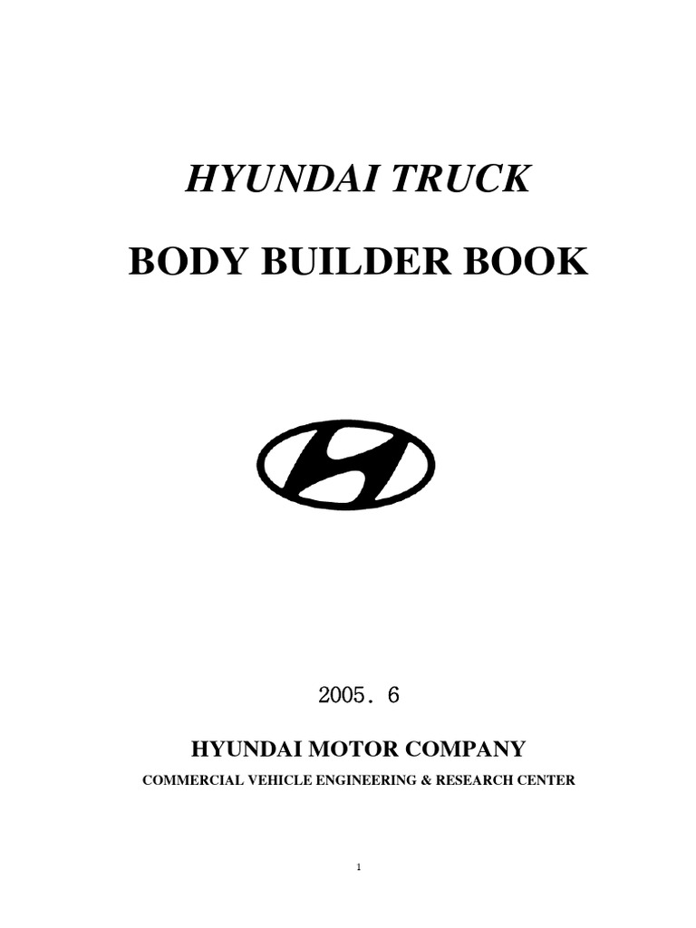 Hyundai Truck Body Builder Book (1) | Download Free PDF | Truck | Screw