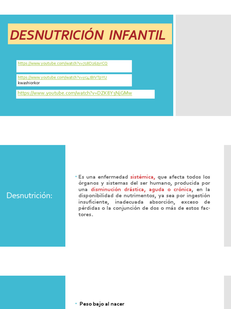 Desnutrición Infantil Pdf Desnutrición Obesidad