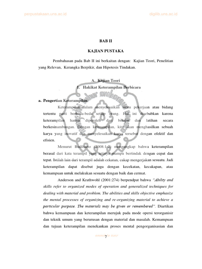 Bab Ii Kajian Pustaka: Perpustakaan - Uns.ac - Id Digilib - Uns.ac - Id ...