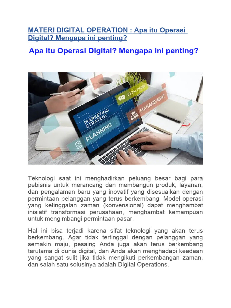 Materi Digital Operation | PDF